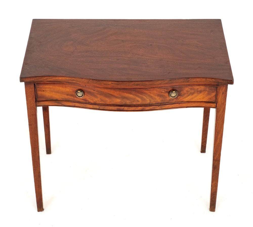 Georgian Side Table Serpentine Mahogany For Sale at 1stDibs
