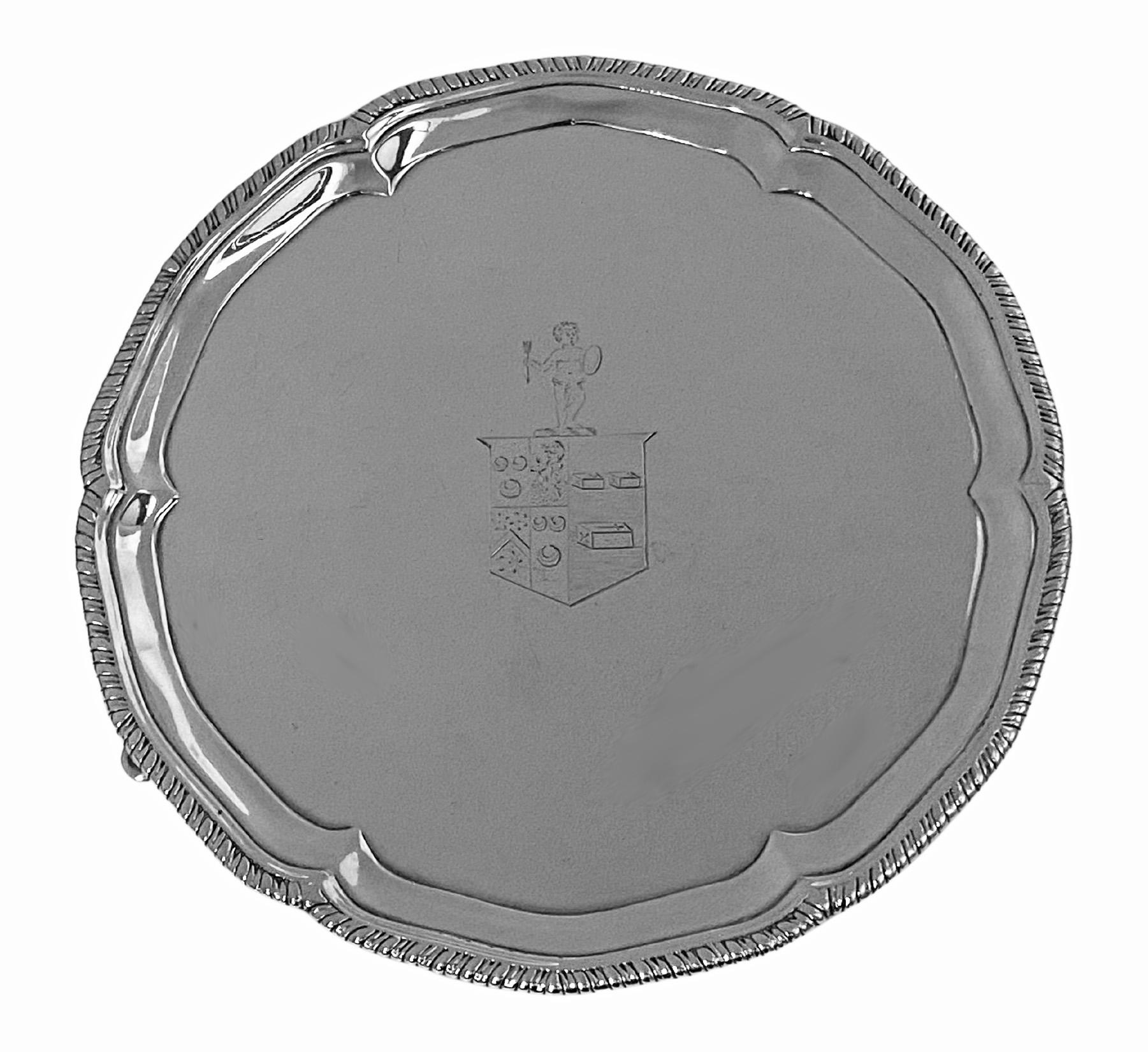Georgian Silver Salver London 1774 John Carter For Sale at 1stDibs
