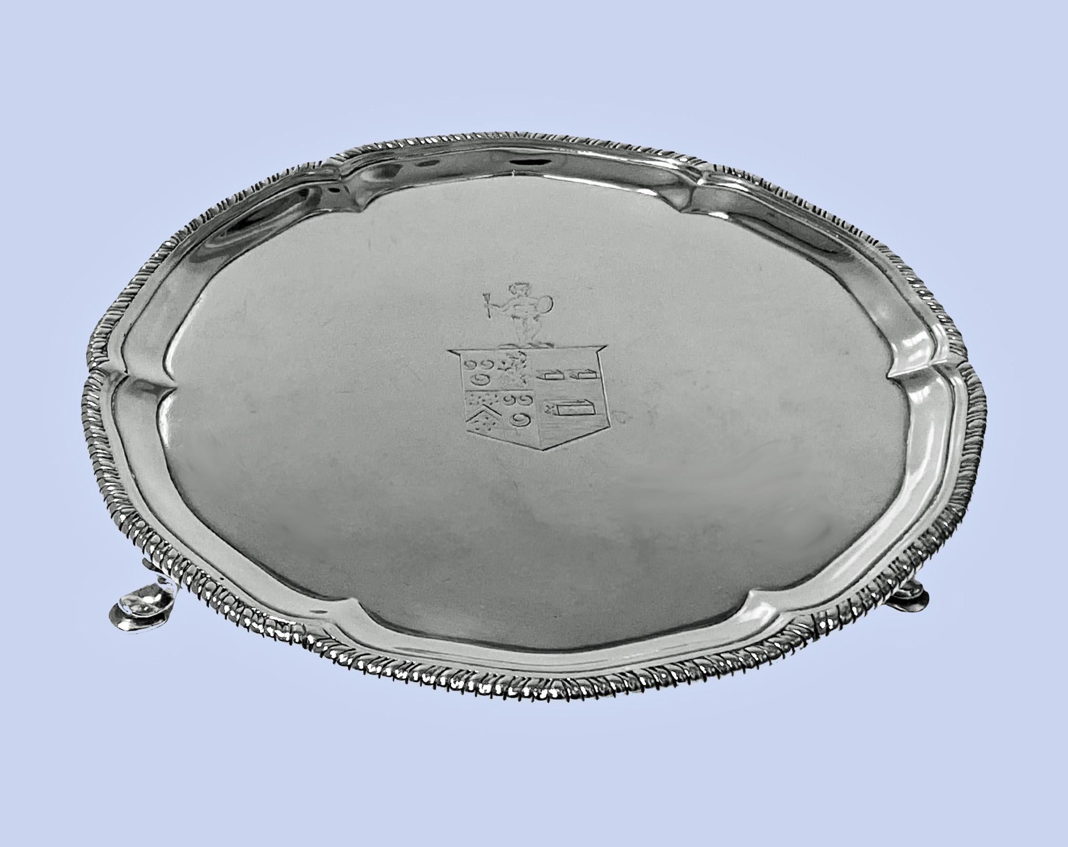 Georgian Silver Salver London 1774 John Carter For Sale at 1stDibs