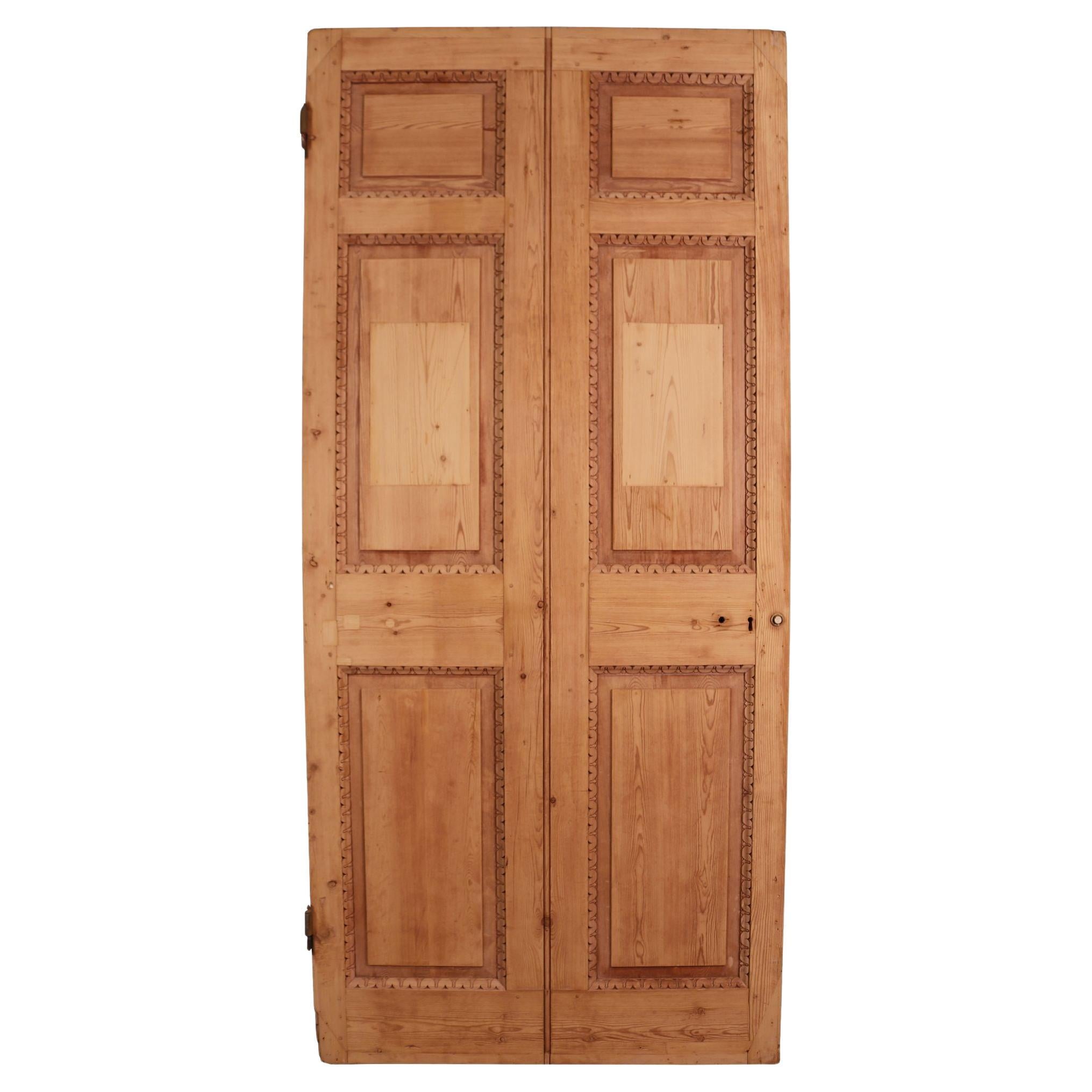 Single Oversized Six-Panel Door with Original Finish For Sale at ...