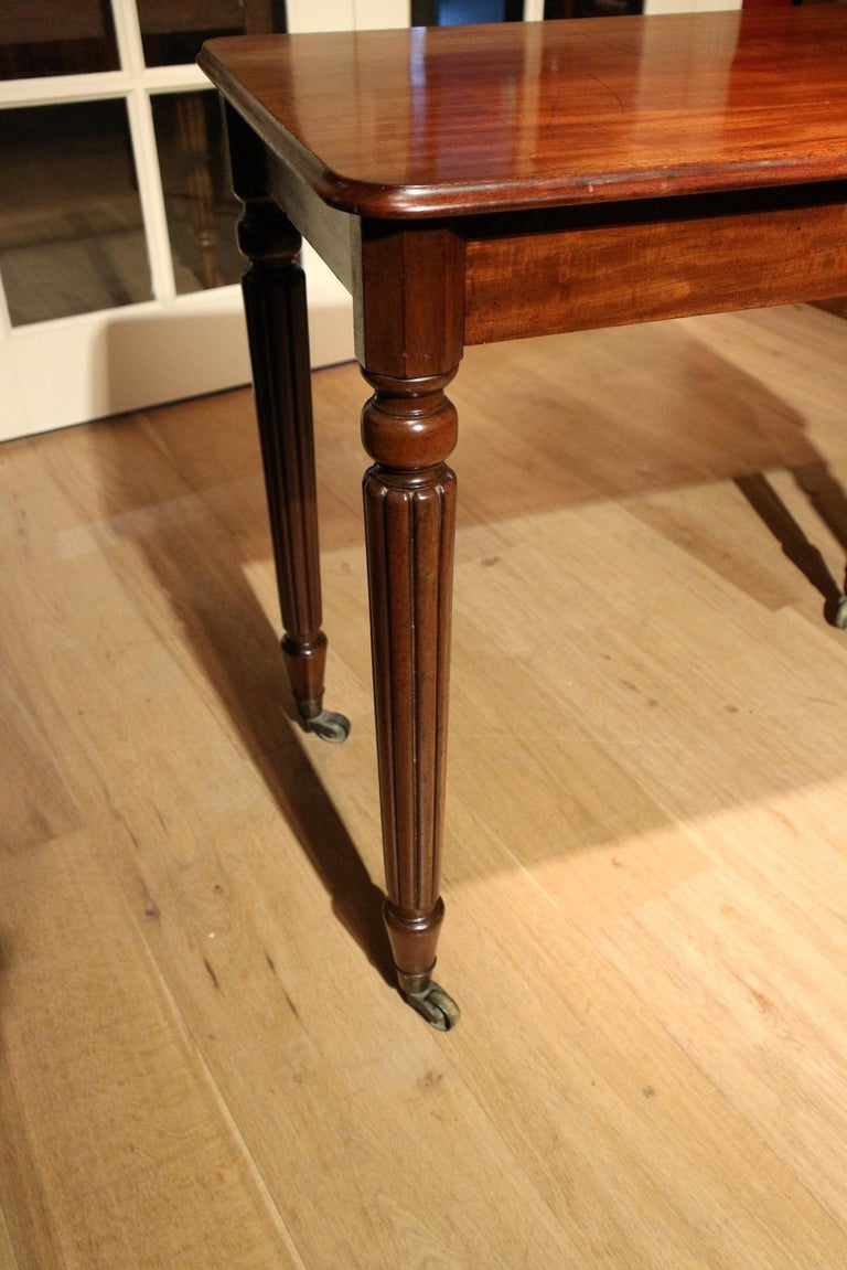 Georgian Small Mahogany Writing Table with One Drawer at 1stDibs