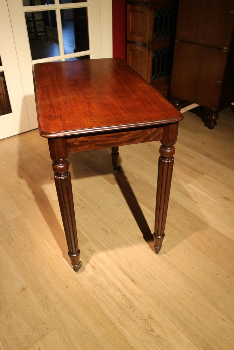 Georgian Small Mahogany Writing Table with One Drawer at 1stDibs