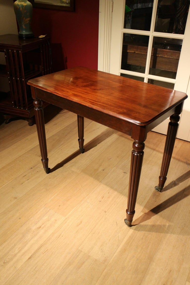 Georgian Small Mahogany Writing Table with One Drawer at 1stDibs