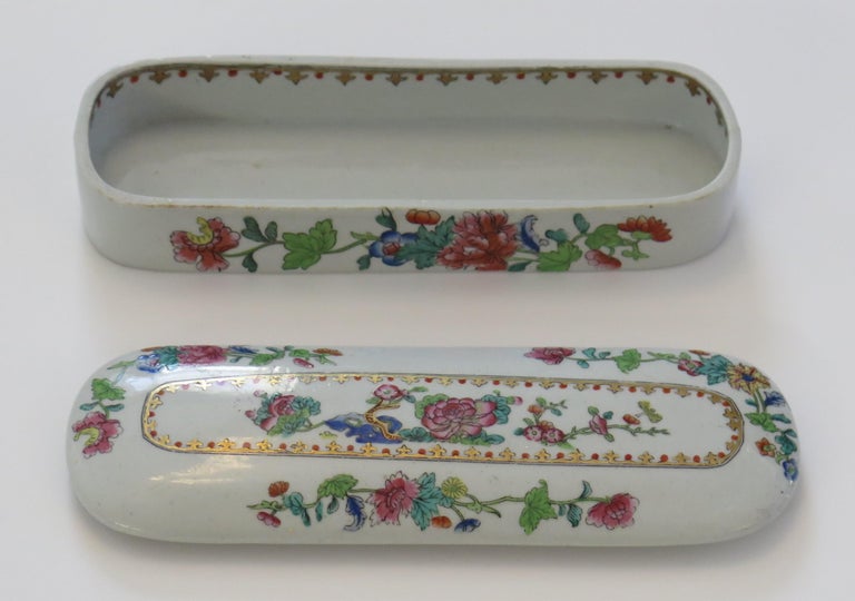 Georgian Spode Pen Tray 0r Lidded Box Ironstone Willis Pattern 2147 ...