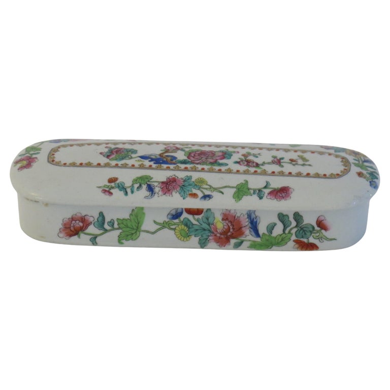 Georgian Spode Pen Tray 0r Lidded Box Ironstone Willis Pattern 2147 ...