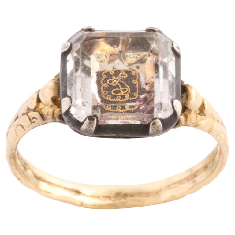 Bague en cristal Stuart de Géorgie, 18ème siècle En vente sur 1stDibs