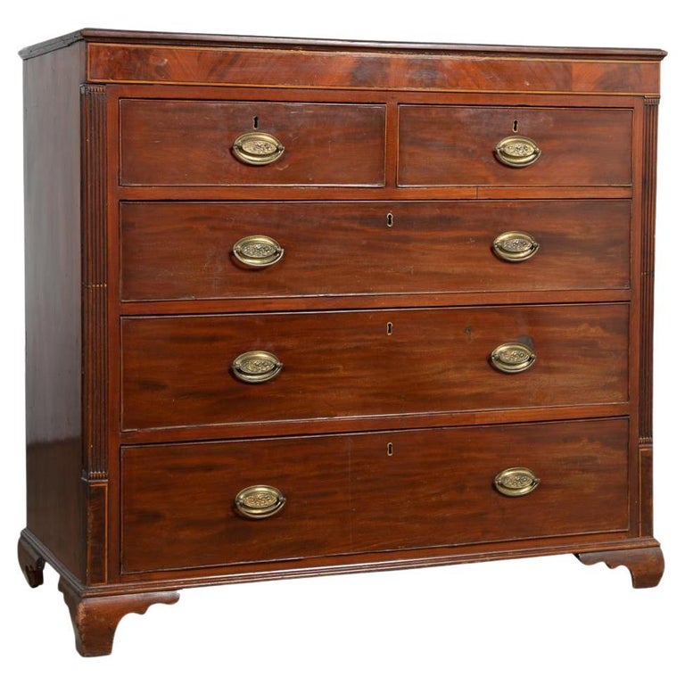 Georgian Style 5 Drawer Chest For Sale at 1stDibs