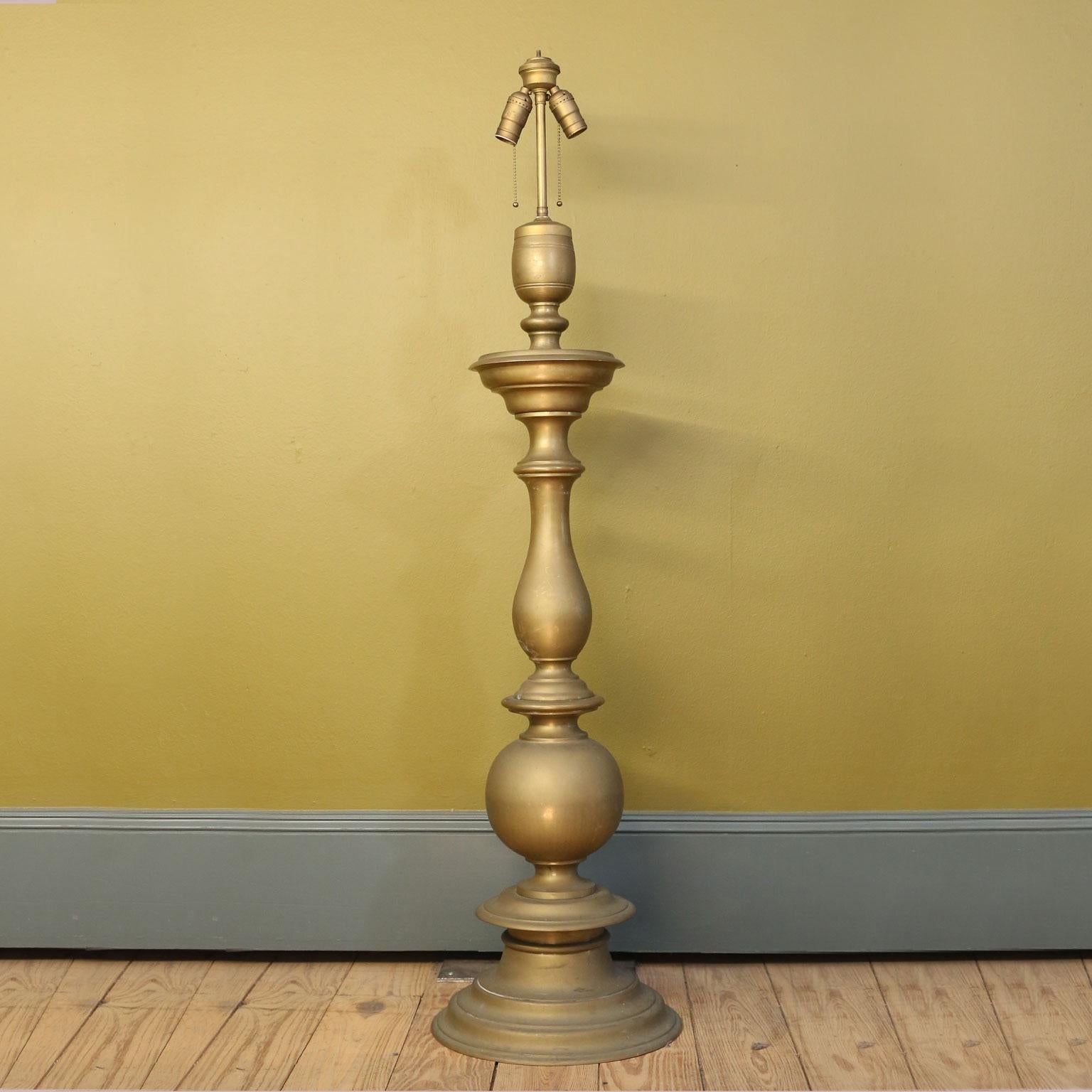Georgian Style Brass Floor Lamp at 1stDibs