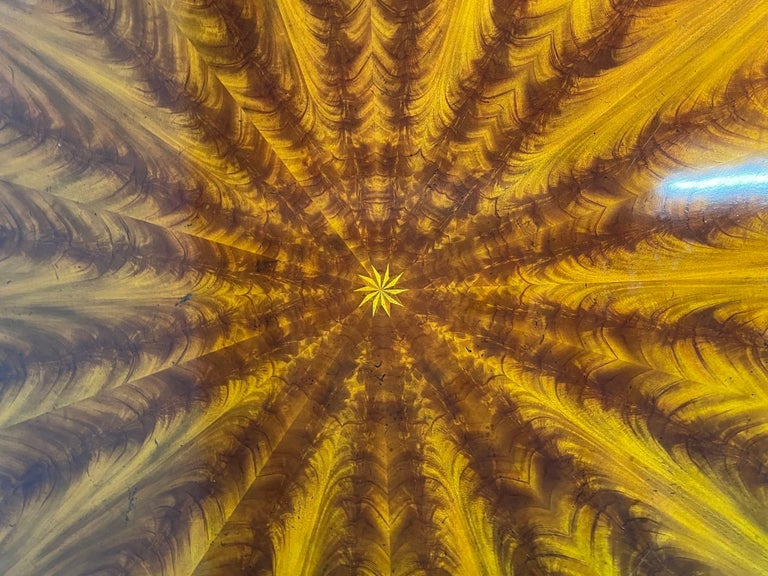 Georgian Style Circular Sunburst Dining / Center Table, Flame Mahogany ...