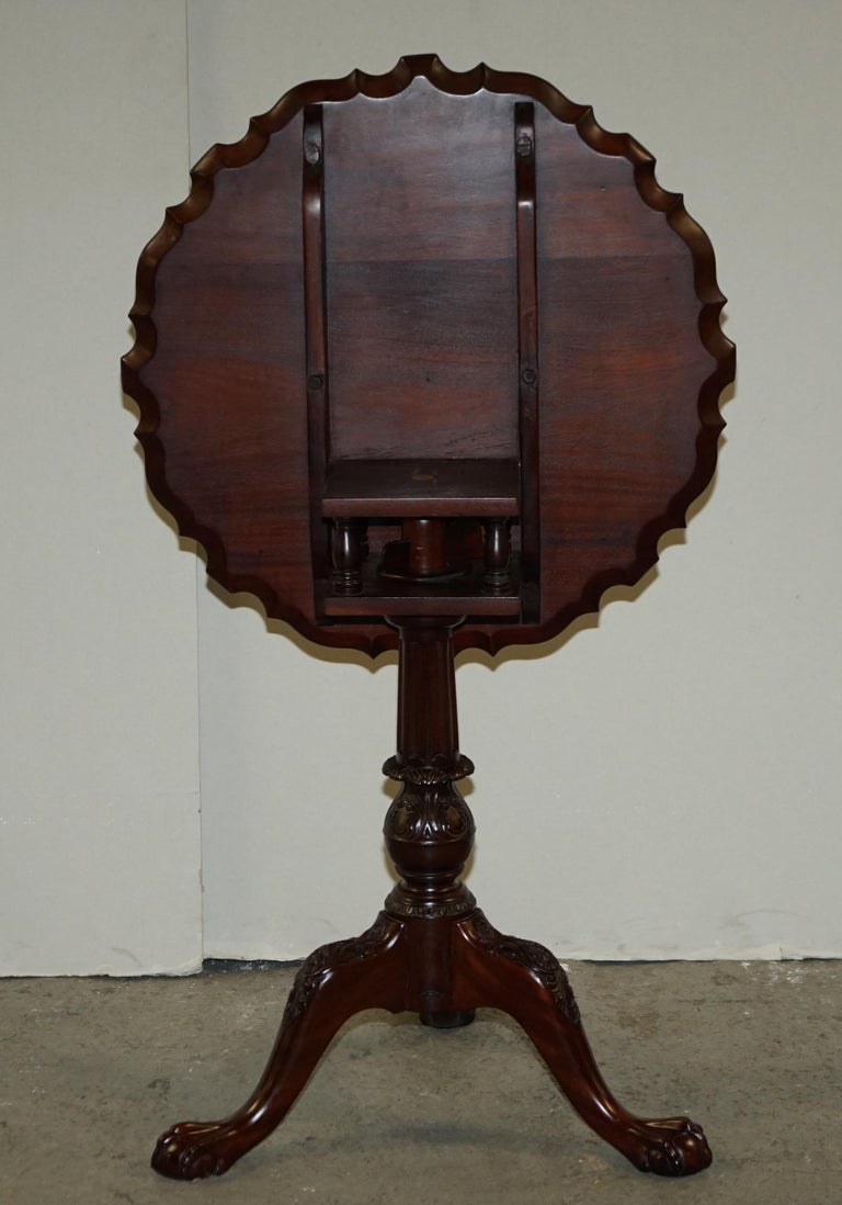 Georgian Style Hardwood Tilt Top Tripod Table With Claw and Ball Feet ...