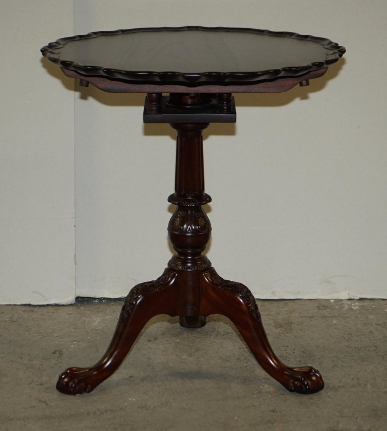 Georgian Style Hardwood Tilt Top Tripod Table With Claw and Ball Feet ...