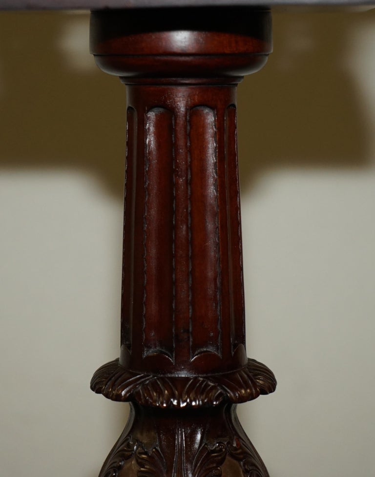 Georgian Style Hardwood Tilt Top Tripod Table With Claw and Ball Feet ...