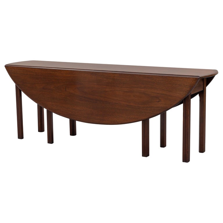 Georgian Style Large Drop-Leaf Mahogany Dining Table from Nordiska ...