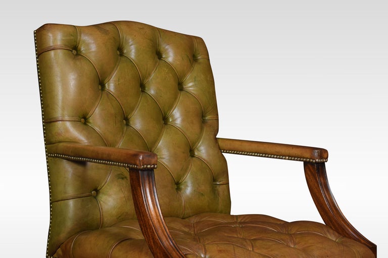 Georgian Style Leather Gainsborough Library Chair at 1stDibs | georgian ...