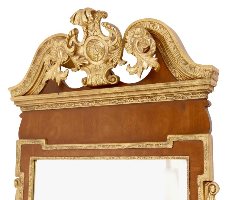 Georgian Style Mahogany and Giltwood Mirror For Sale at 1stDibs
