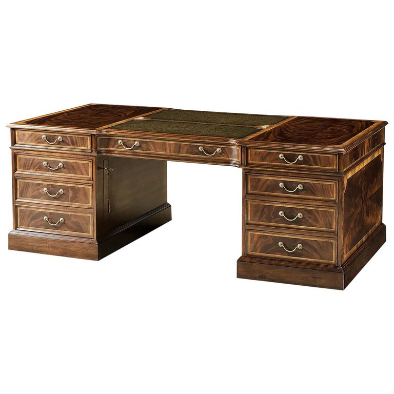 Georgian Style Mahogany Partners Desk at 1stDibs