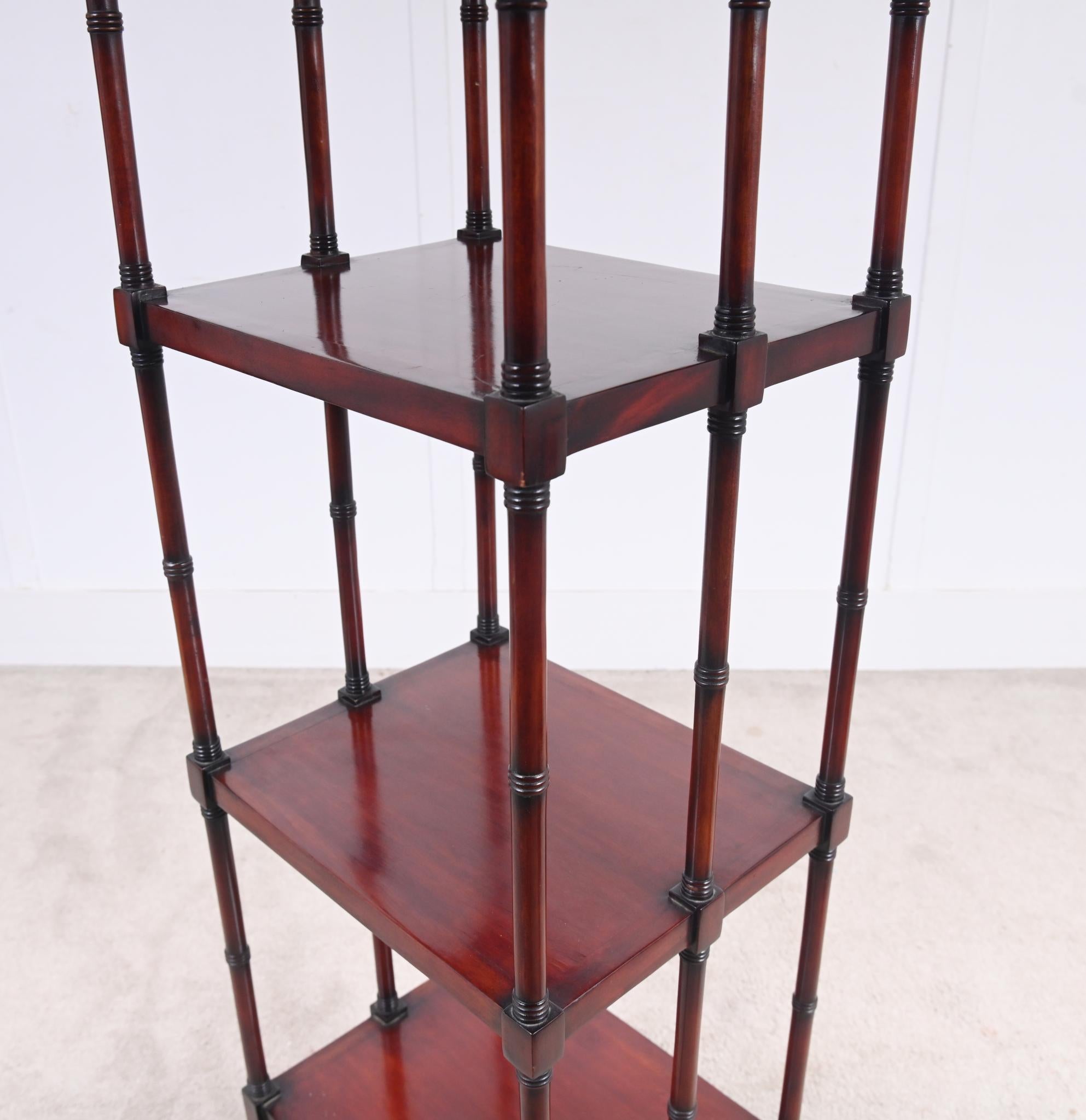 Georgian Style Mahogany Whatnot Bookcase For Sale at 1stDibs