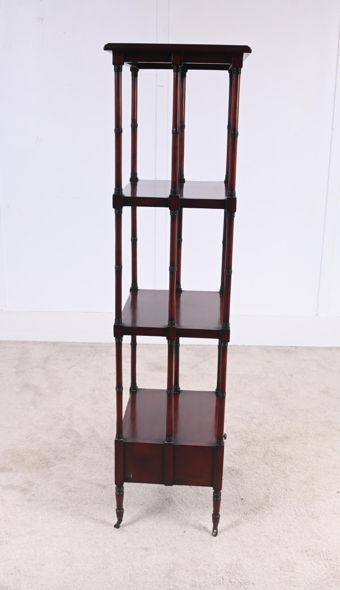 Georgian Style Mahogany Whatnot Bookcase For Sale at 1stDibs