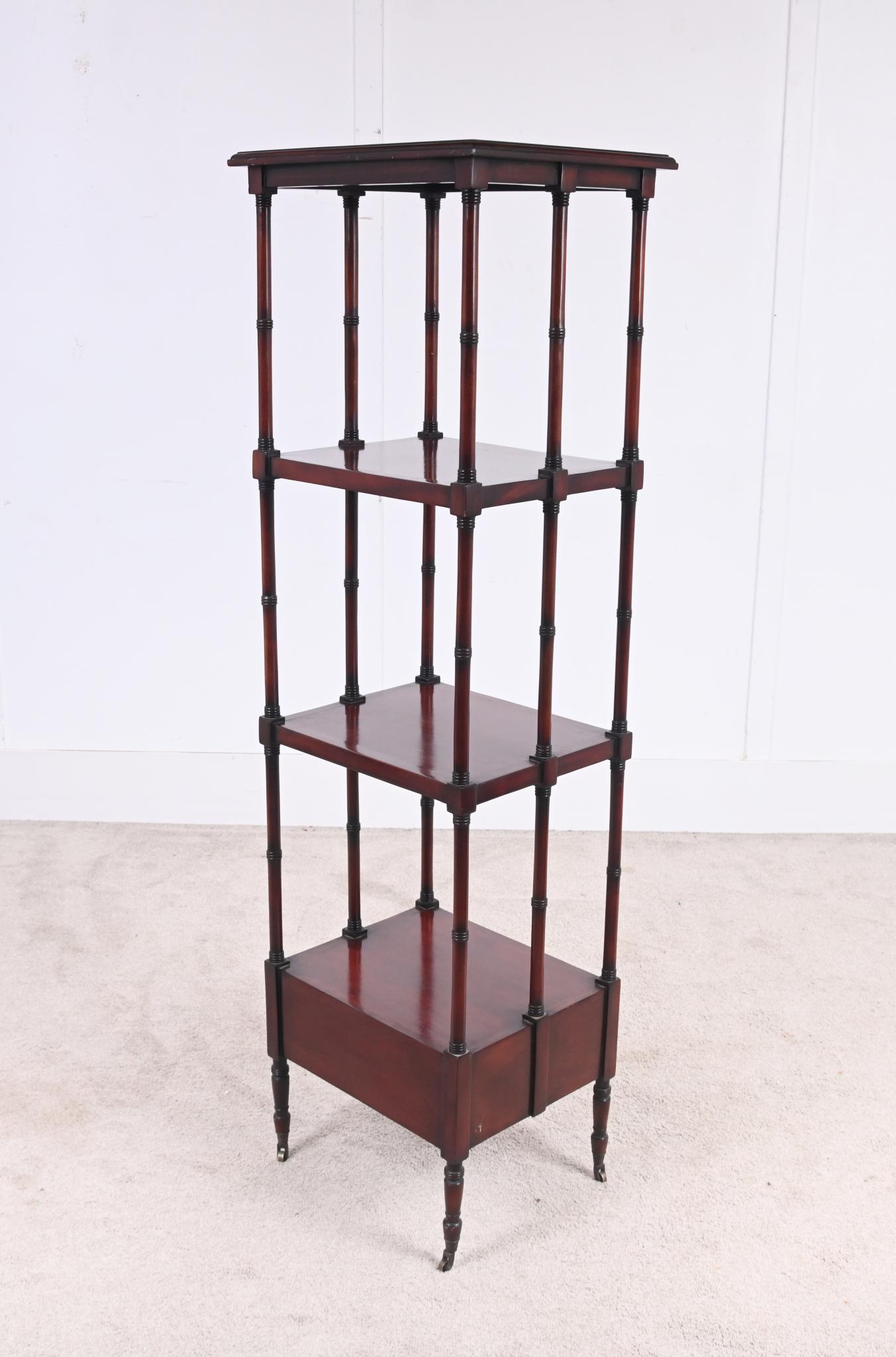 Georgian Style Mahogany Whatnot Bookcase For Sale at 1stDibs