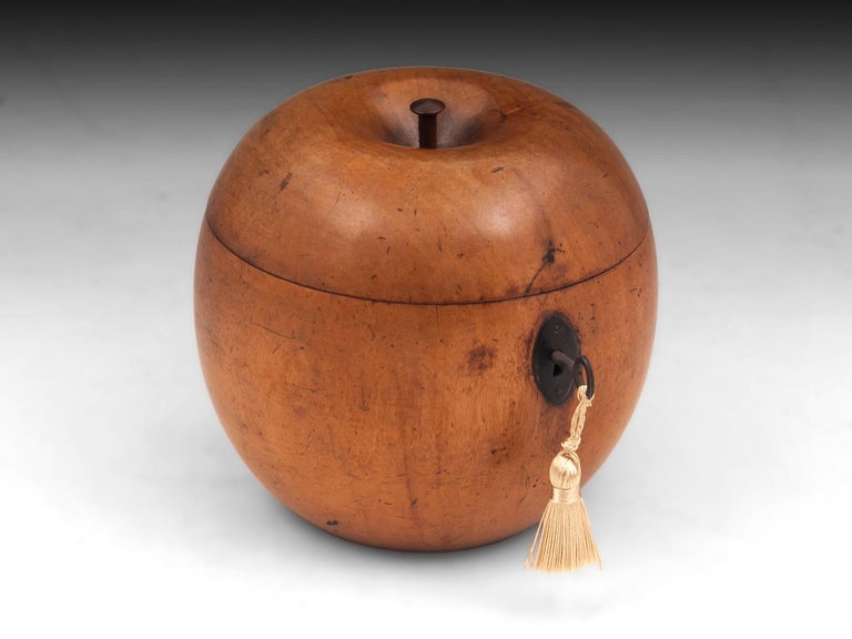 Georgian Treen Apple Tea Caddy For Sale at 1stDibs