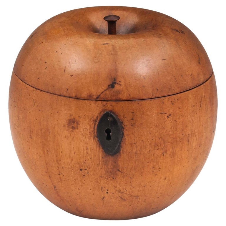 Georgian Treen Apple Tea Caddy For Sale at 1stDibs