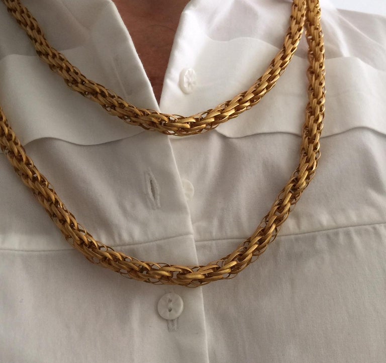 Georgian Twisted and Braided Gold Chain with Hand Clasp at 1stDibs ...