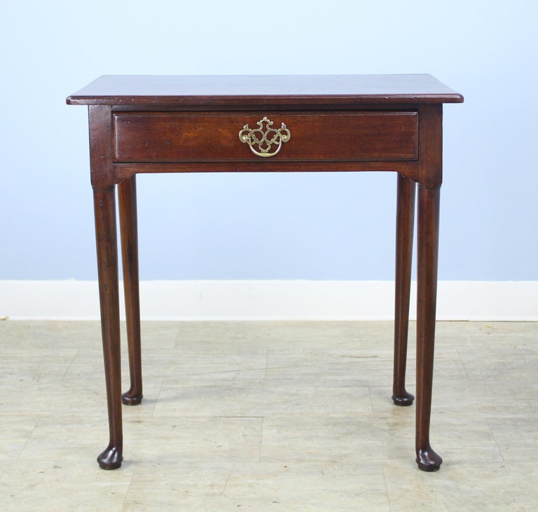 Georgian Walnut and Fruitwood Pad Foot Side Table at 1stDibs