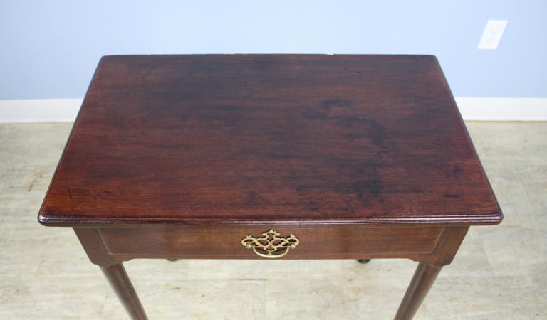 Georgian Walnut and Fruitwood Pad Foot Side Table at 1stDibs
