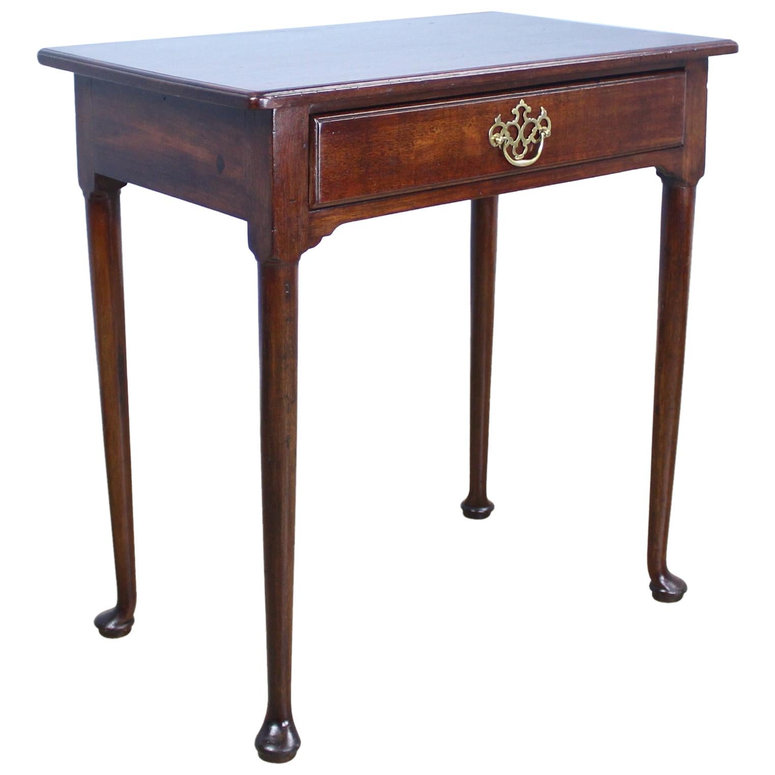 Georgian Walnut and Fruitwood Pad Foot Side Table at 1stDibs