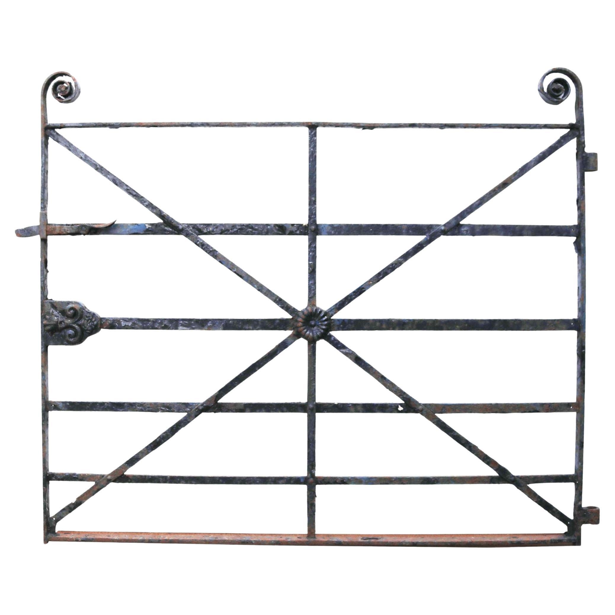 Vintage French Art Nouveau Gilt Wrought Iron Full Size Bed Headboard ...