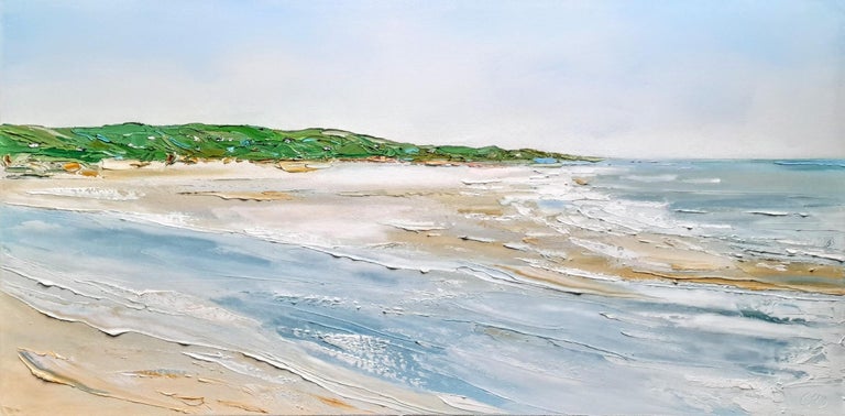 Georgie Dowling - Homes in the Hills Overlooking Gwbert, seascape art ...