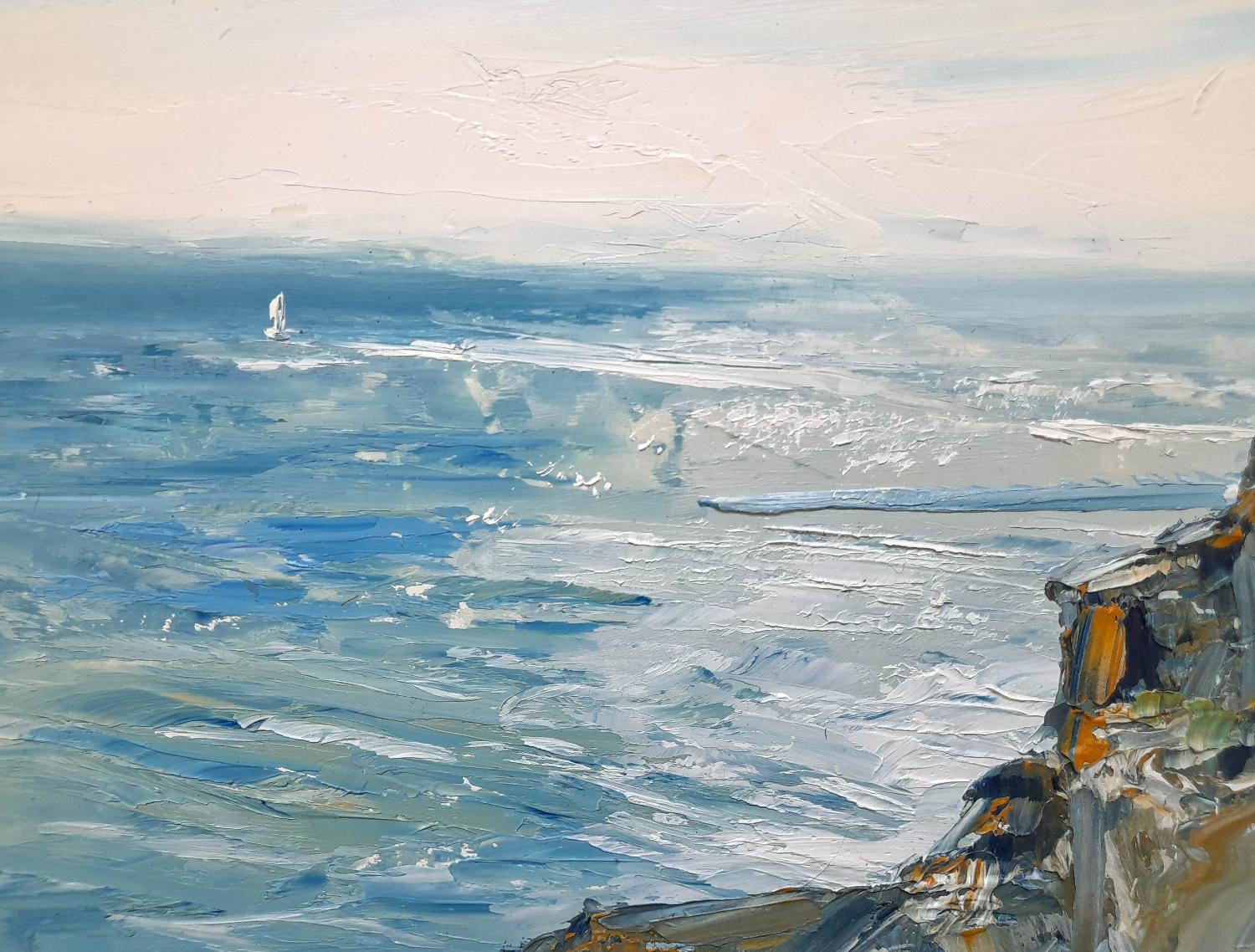 Eleanor Woolley - A view from Highnam Church, original oil landscape ...