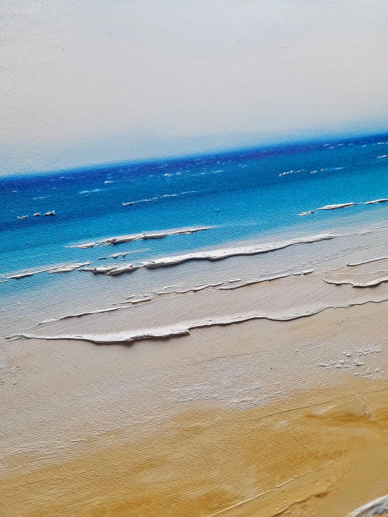 Georgie Dowling - Summers Serenity, Textured Seascape Art, Oil Painting ...