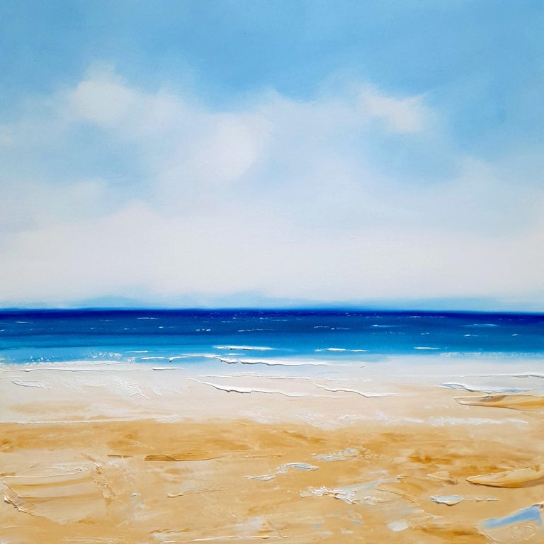 Georgie Dowling - Summers Serenity, Textured Seascape Art, Oil Painting ...