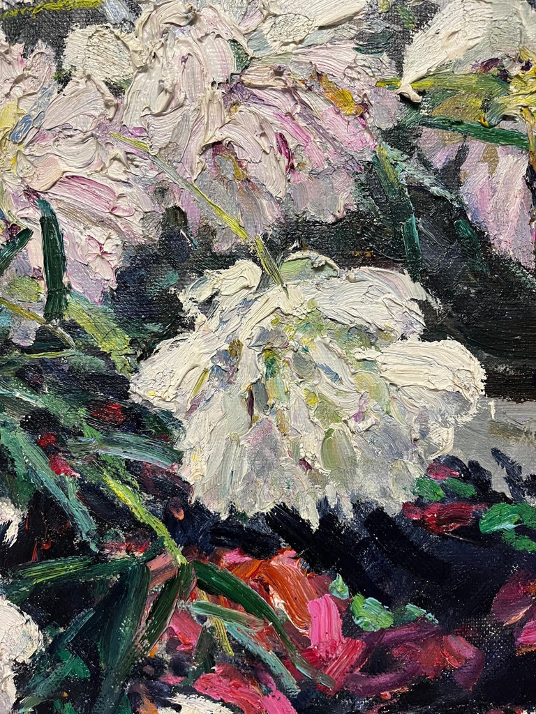 Georgij Moroz - "Peonies" Oil cm. 71 x 89 For Sale at 1stDibs