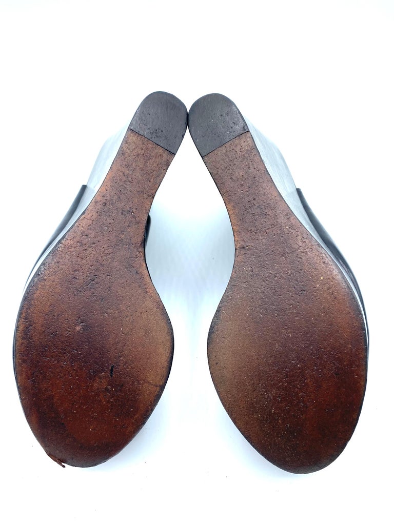 Georgina Goodman Black Leather Platform Shoes For Sale at 1stDibs