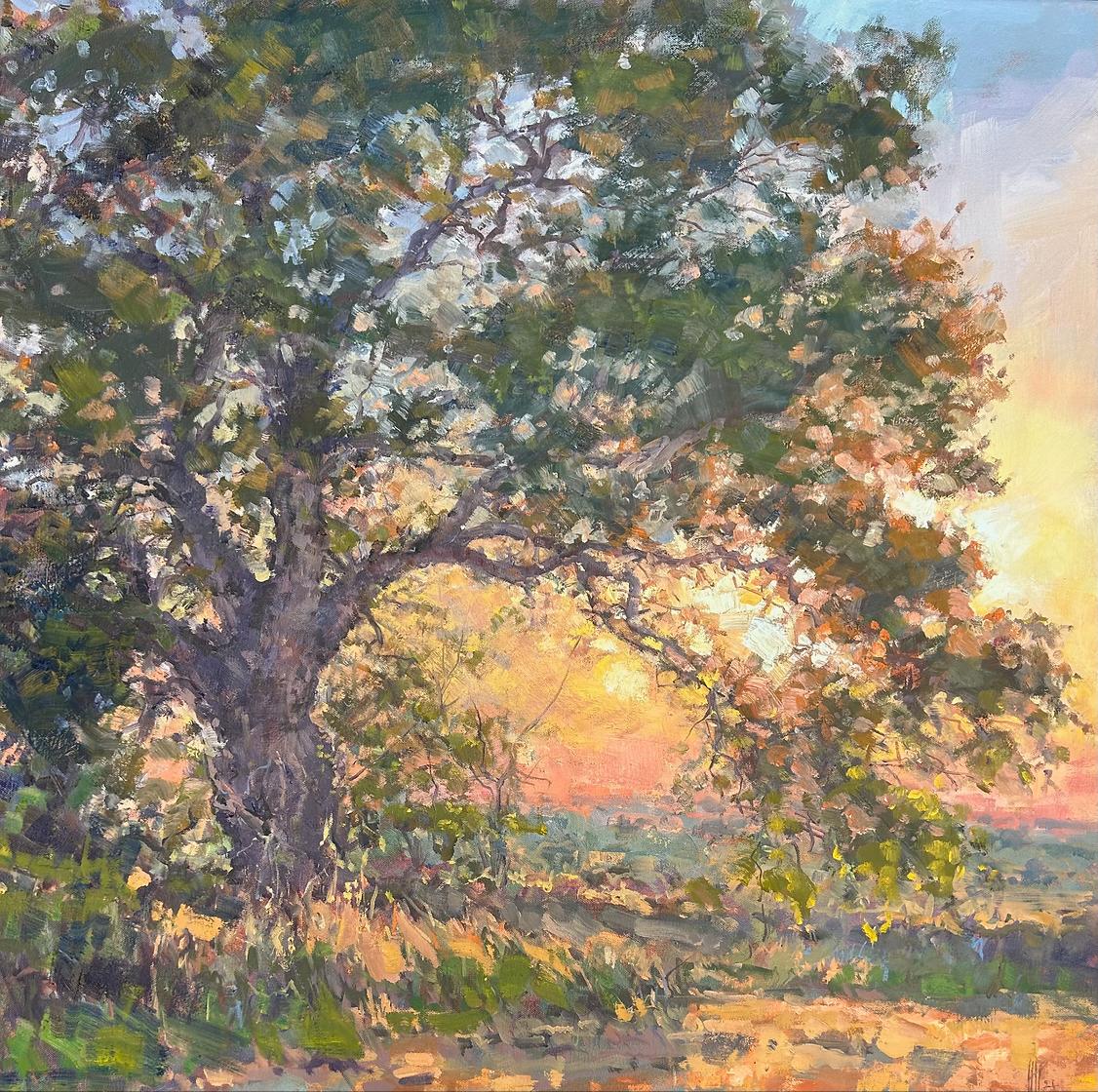 Georgina Potter - Autumnal Oak, Impressionistic Winter Landscape For ...