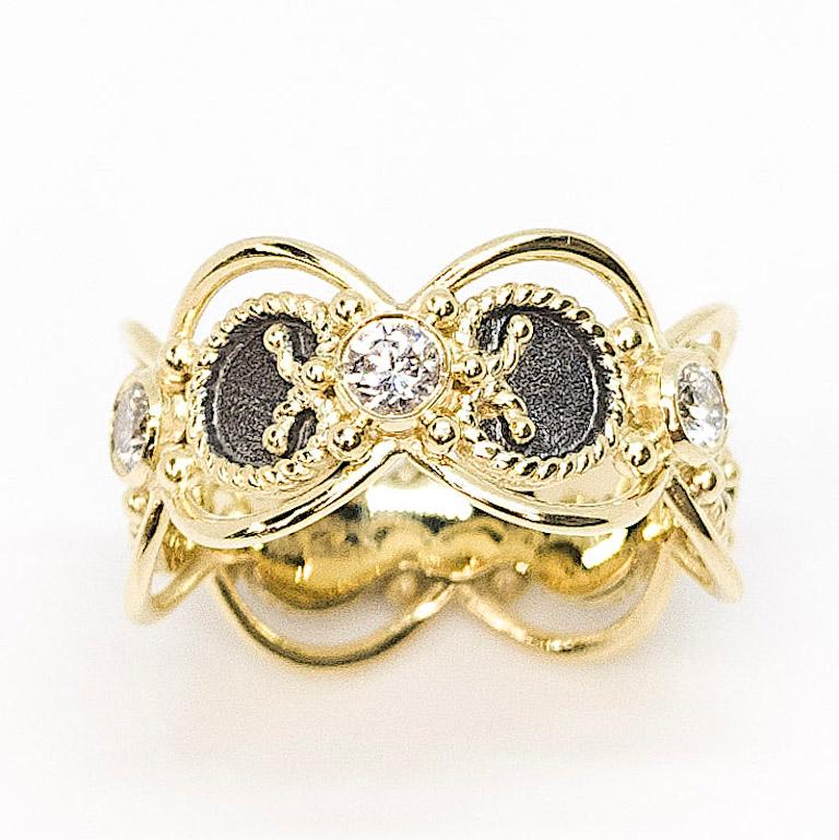 Georgios Collections 18 Karat Gold and Rhodium Diamond Eternity Band ...