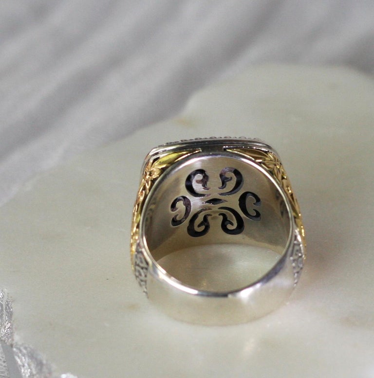 Georgios Collections 18 Karat Gold and Silver Unisex Double Headed ...