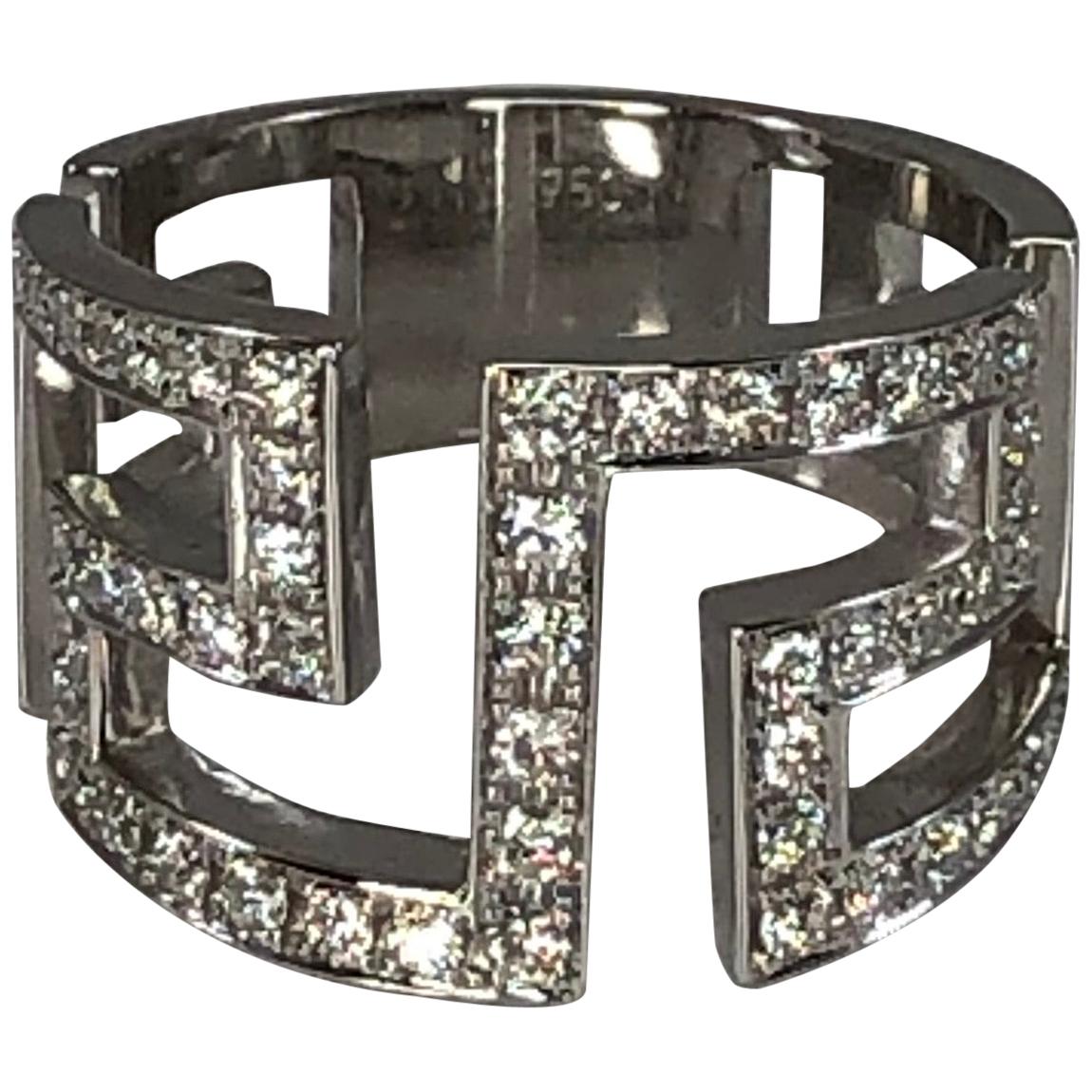 Diamond Greek Key Pattern Ring at 1stDibs