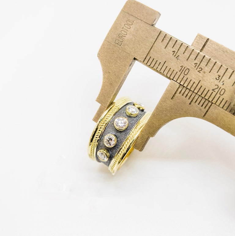 Georgios Collections 18 Karat Yellow Gold Rhodium Diamond Byzantine ...