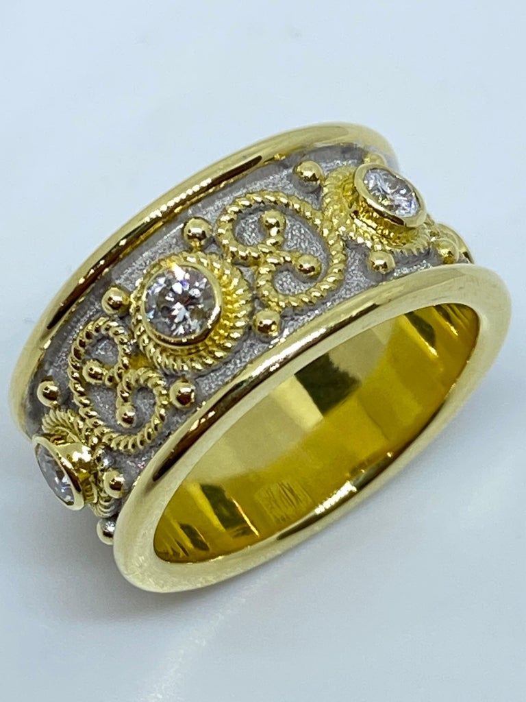 Georgios Collections 18 Karat Yellow Gold Two-Tone Eternity Diamond ...
