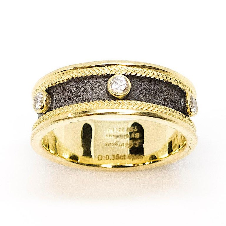 Georgios Collections 18Karat Gold and Rhodium Diamond Eternity Wedding ...