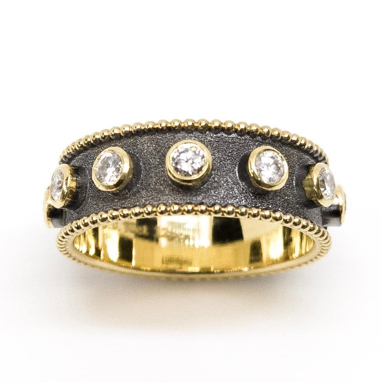 Georgios Collections 18Karat Gold and Rhodium Diamond Eternity Wedding ...