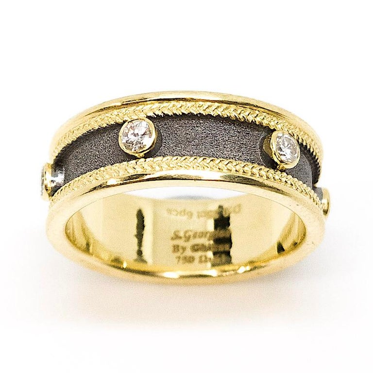 Georgios Collections 18Karat Gold and Rhodium Diamond Eternity Wedding ...