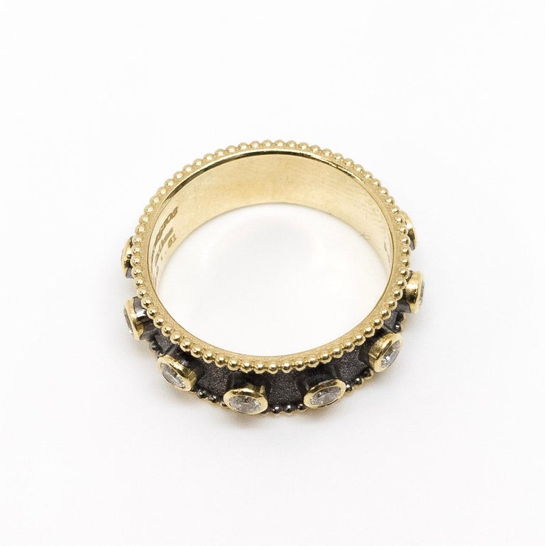 Georgios Collections 18Karat Gold and Rhodium Diamond Eternity Wedding ...