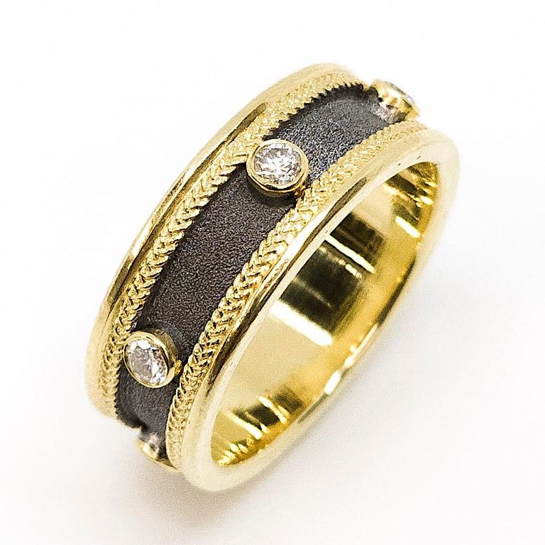 Georgios Collections 18Karat Gold and Rhodium Diamond Eternity Wedding ...