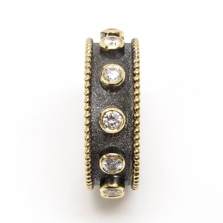 Georgios Collections 18Karat Gold and Rhodium Diamond Eternity Wedding ...