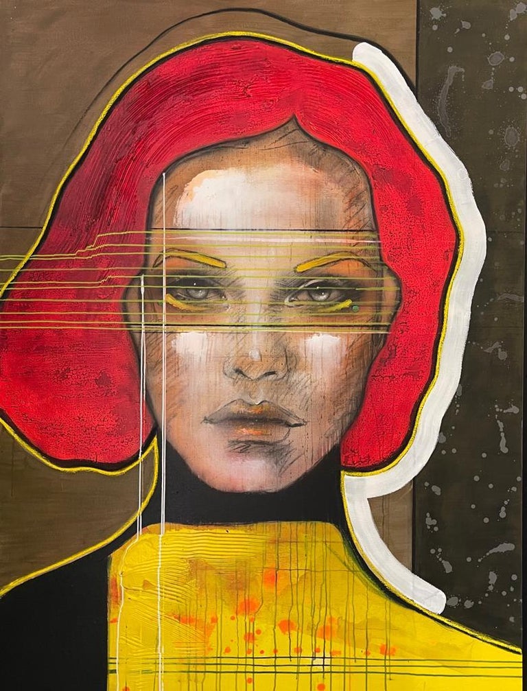 Ger Doornink - The Red - 21st Century, Contemporary, Portrait Painting ...