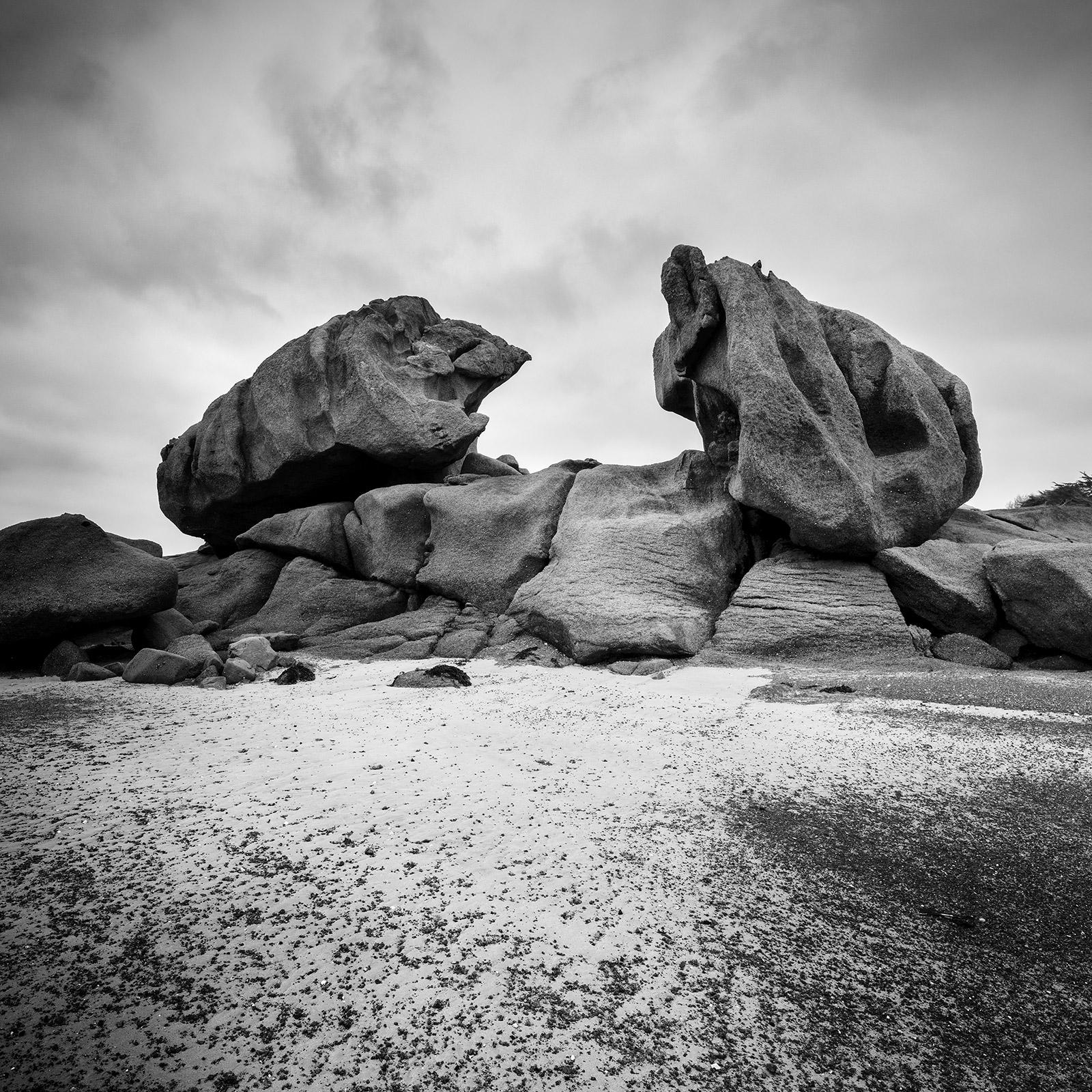 Gerald Berghammer - Beach Rock Panorama Shoreline France black and ...